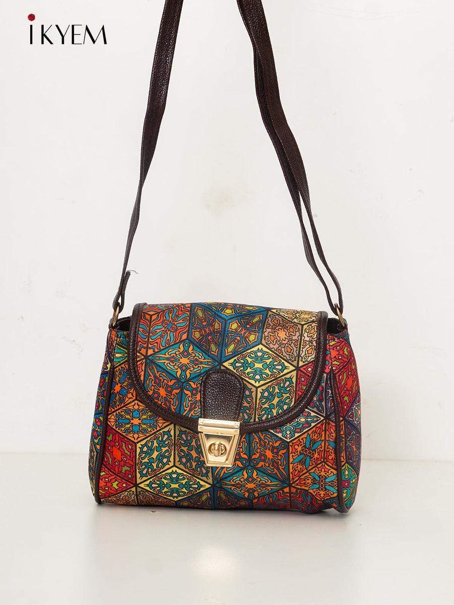 Multicolor & Brown - Ajrakh Handbags – Ikyem