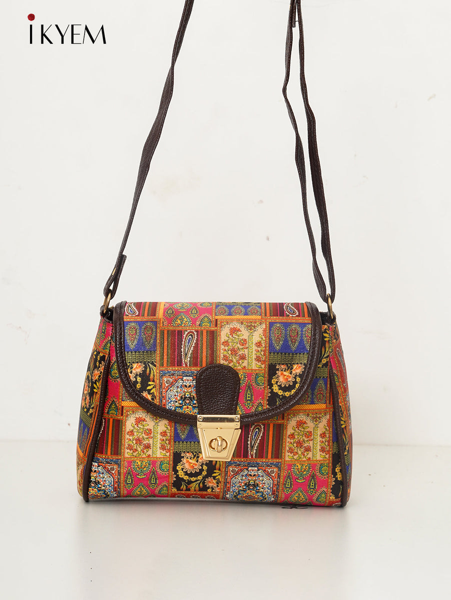 Multicolor & Brown - Ajrakh Handbags – Ikyem