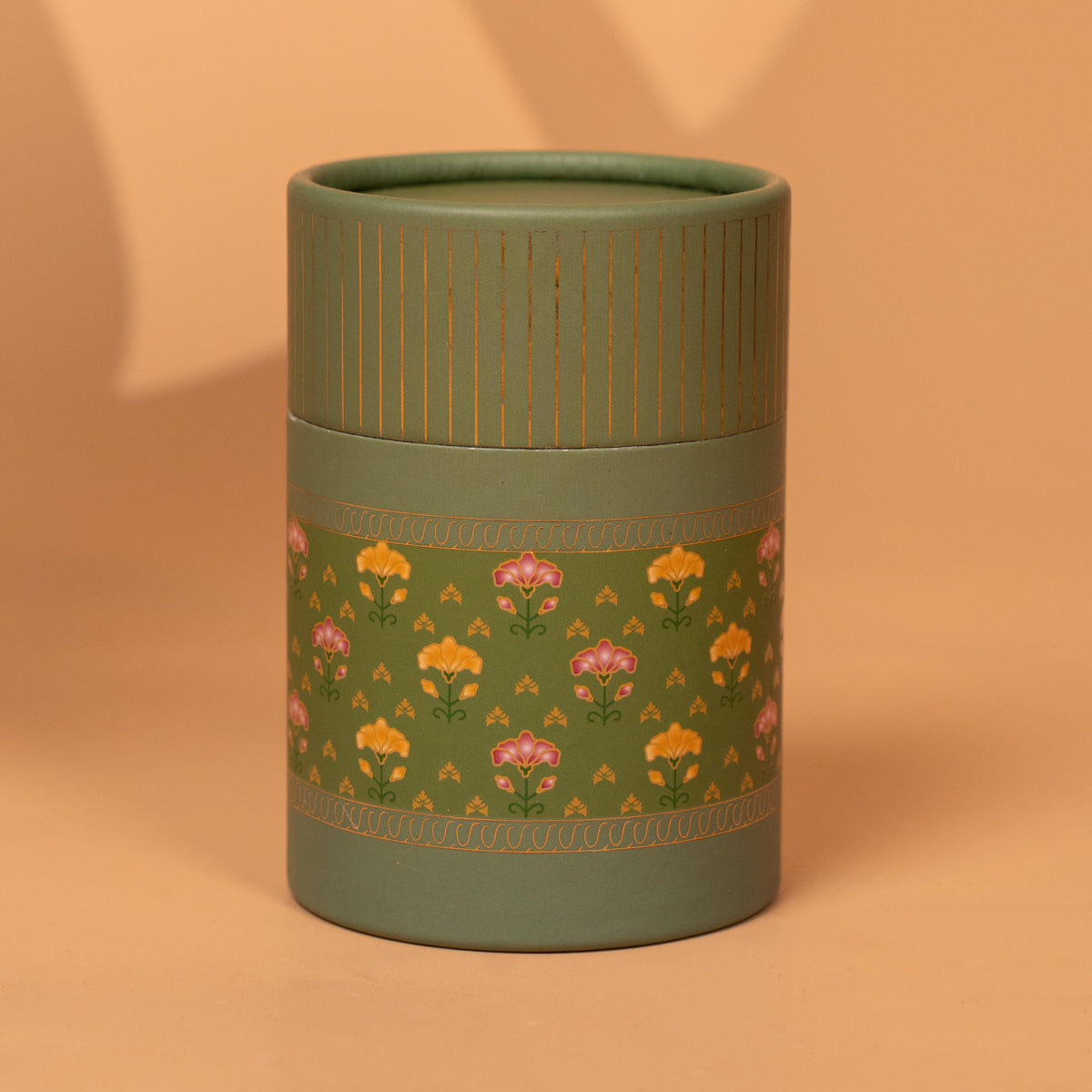 Digital Printed Dry Fruit Paper Mache Jar - Green 5 Inch- KB27118 – Ikyem