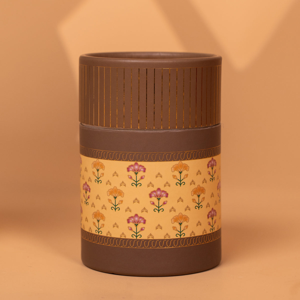 Digital Printed Dry Fruit Paper Mache Jar - yellow 5 Inch- KB27119 – Ikyem