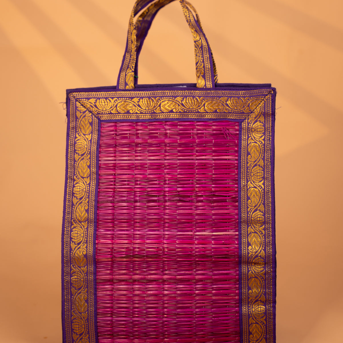 Purple & Violet Korai Bag With Zari Border | Buy thambula pai at Ikyem!