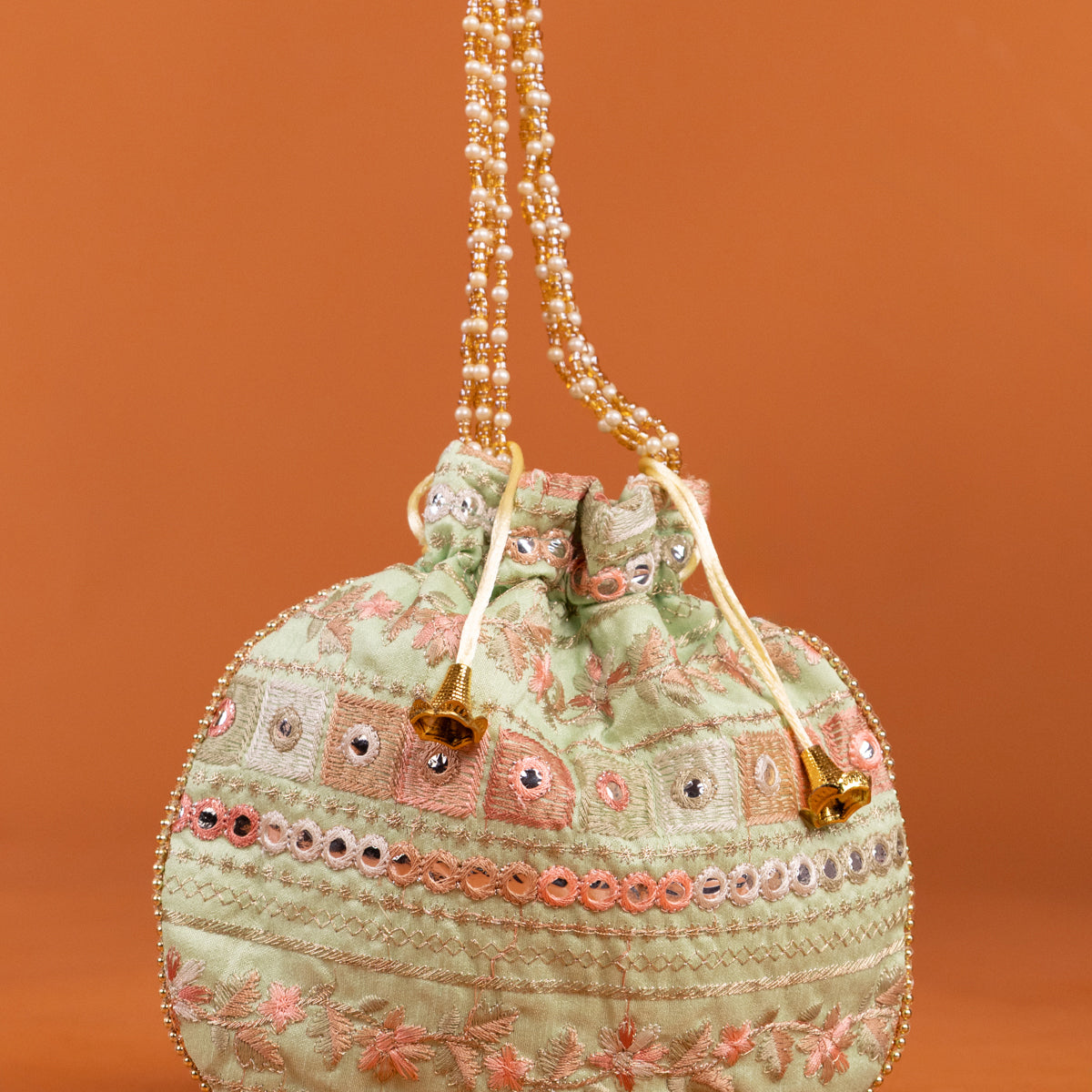 Pastel Green Potli Bags | Fancy bags for return gifts – Ikyem