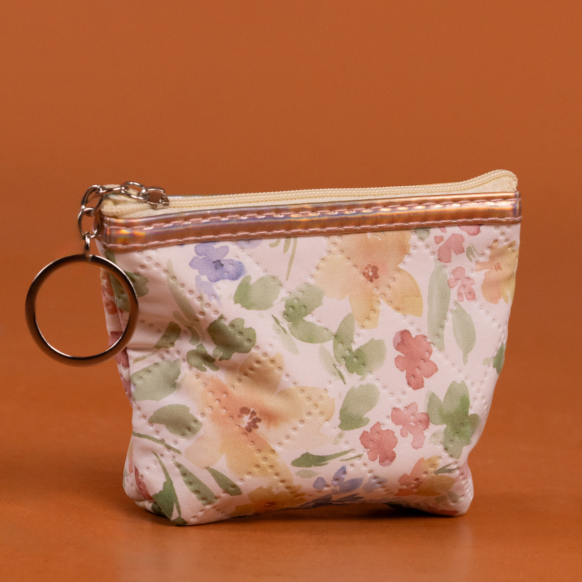 Floral Printed Small Coin Pouch with 1 Compartments - Multi Colour - K ...