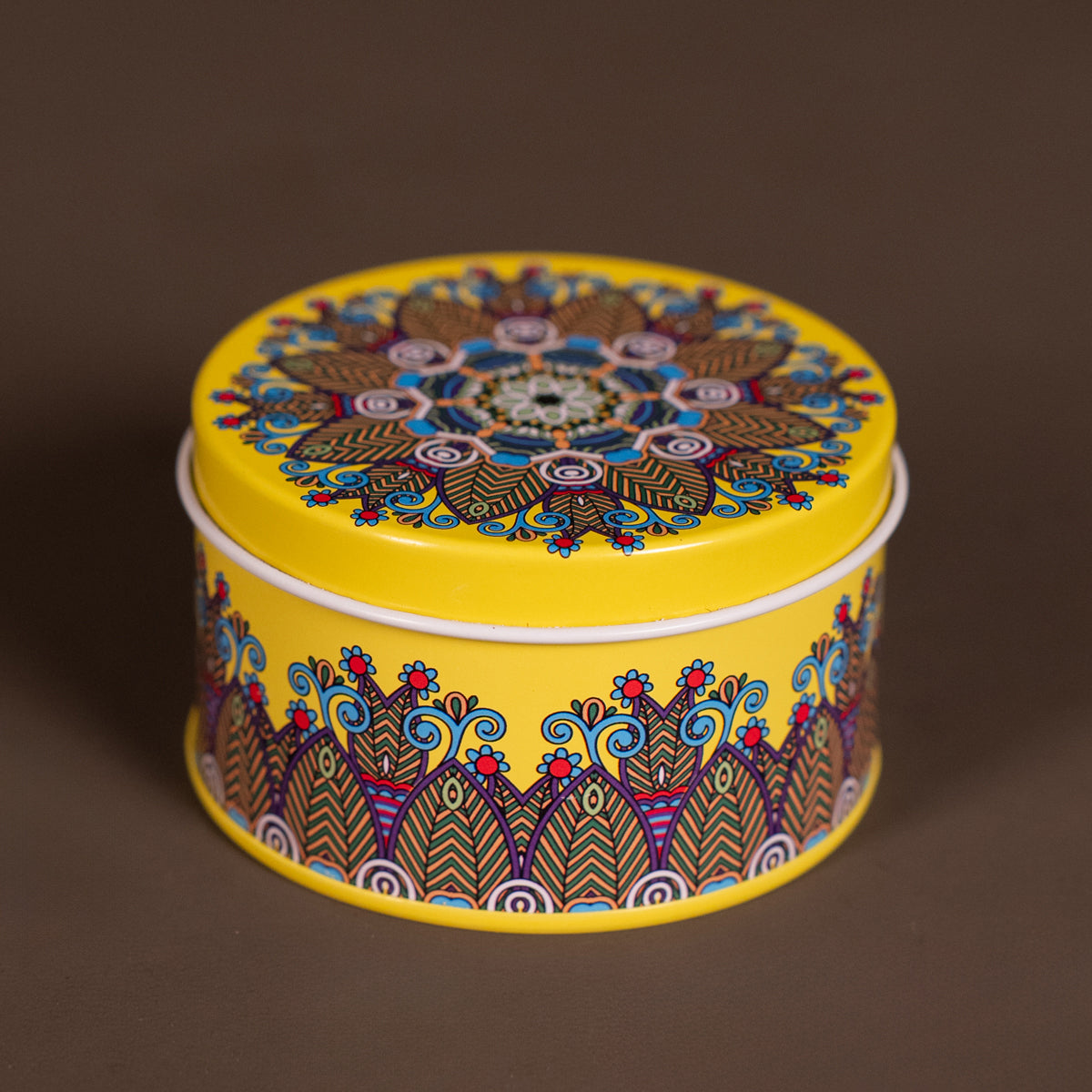 Round Decorative Tin Box - Multicolour - KH14141 – Ikyem