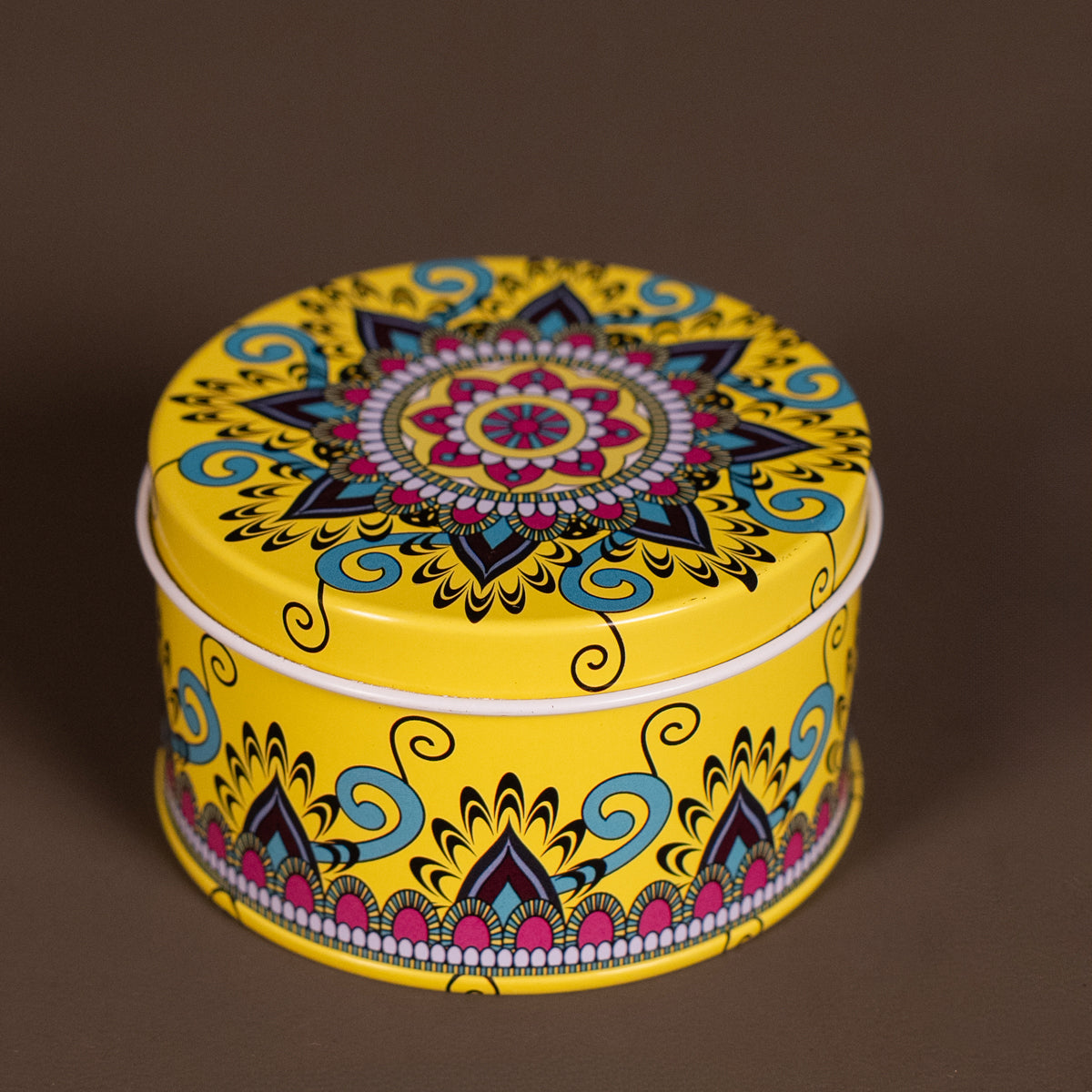 Round Decorative Tin Box - Multicolour - KH14142 – Ikyem