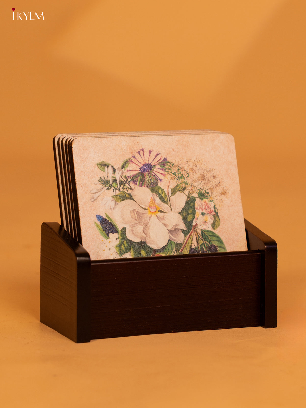 Florence Wooden - Coaster set of 6 -Wenge - KL18126